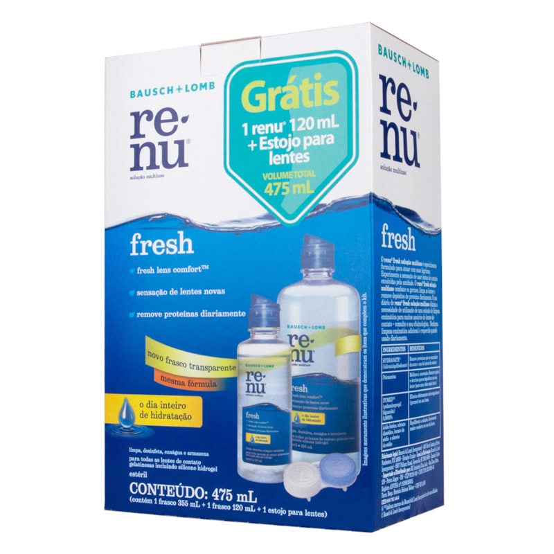 Solução Renu Fresh 475 ml | Lentes de Contato